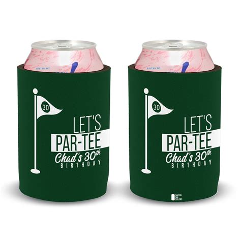 Custom Golf Party Can Cooler Lets Par Tee Custom Can Cooler Golf