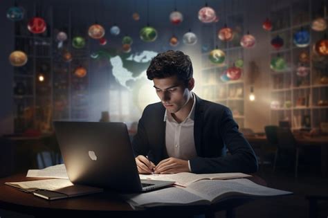 Premium Photo A Person Taking A Language Proficiency Exam Generative Ai