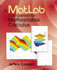 A Matlab Companion For Multivariable Calculus 1st Edition Elsevier Shop
