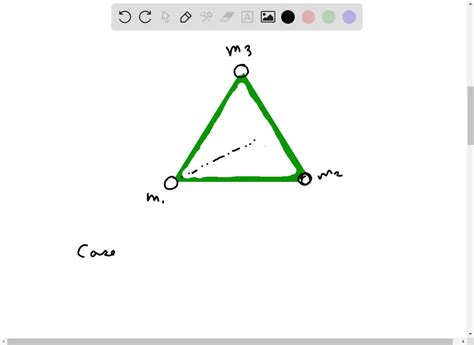 three equal masses m are placed at the three corners of an equilateral