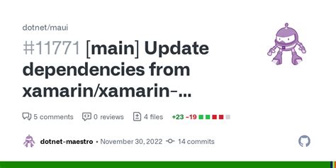 Main Update Dependencies From Xamarinxamarin Android By Dotnet