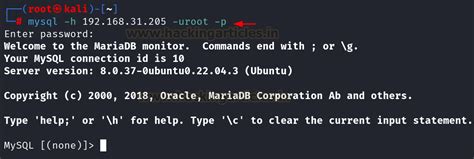 penetration testing on mysql port 3306 hacking articles