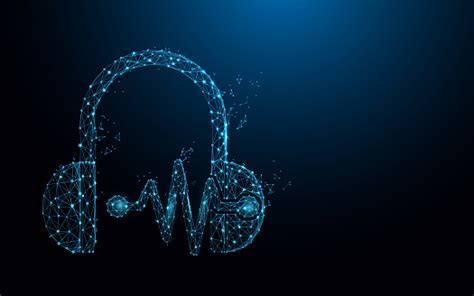 헤드폰 및 음파 선 삼각형 및 입자 스타일 디자인을 형성 한다 일러스트 벡터 Dj에 대한 스톡 벡터 아트 및 기타 이미지 Dj 기하 도형 낮음 Istock