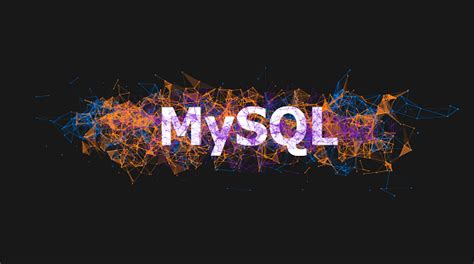 Mysql Database Banner With Colorful Plexus Design Stock Illustration
