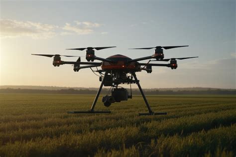 Premium Ai Image Autonomous Drone Surveying Agricultural Field