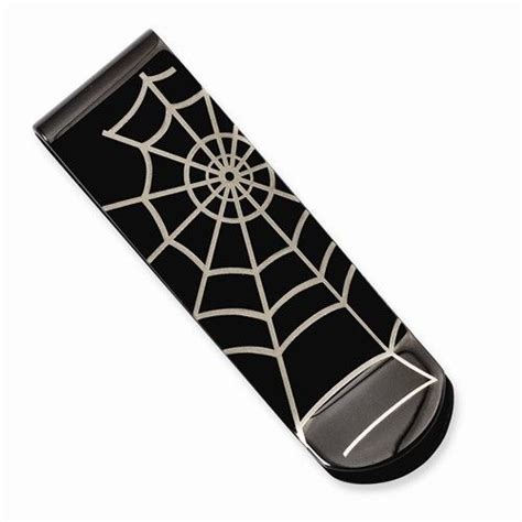 Chisel Stainless Steel Brushed And Polished Black Ip Plated Money Clip