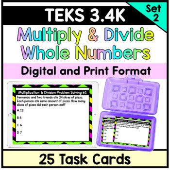 TEKS K Multiplication And Division Problem Solving Task Cards