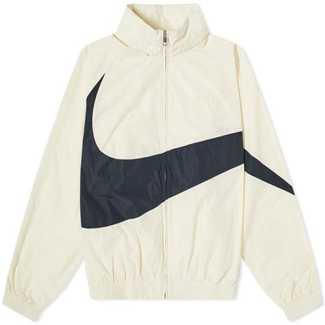 Nike Swoosh Woven Track Jacket Coconut Milk And Black End Sg