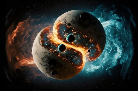 Premium Photo Collision Of Two Planets In Open Space Created With