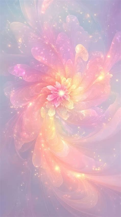 A Soft Swirling Abstract Design Featuring Pastel Colors And Glowing