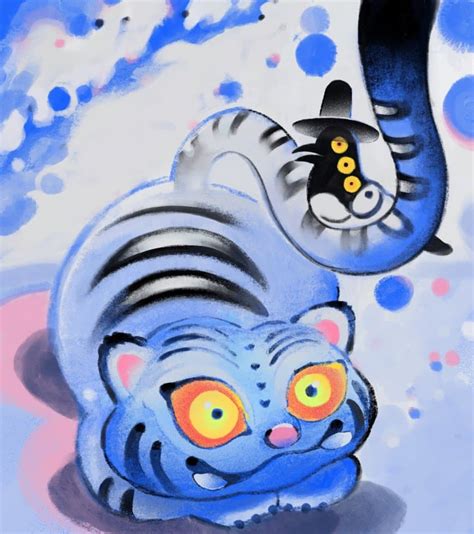 케이팝 데몬 헌터스 까치and호랑이 짤