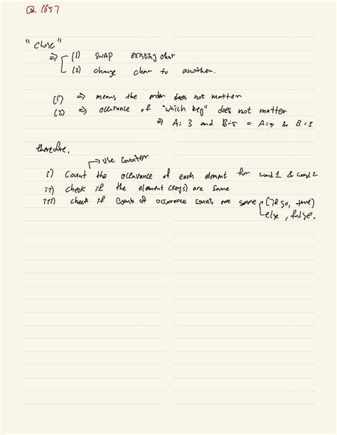 Leetcode 1657 Determine If Two Strings Are Close