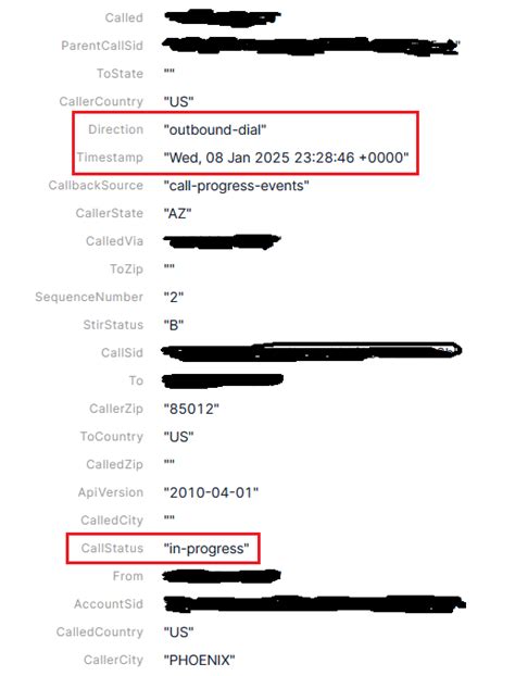Twilio Out Going Status Call Backs Returning Almost Same Timestamps