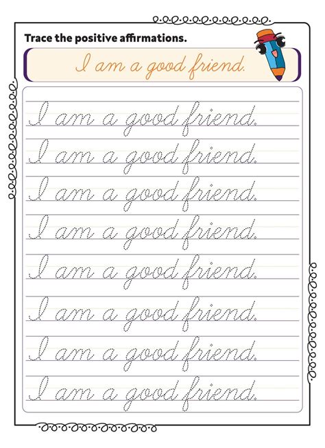 Cursive Inspirational Word Tracing Worksheet 16221812 Vector Art At