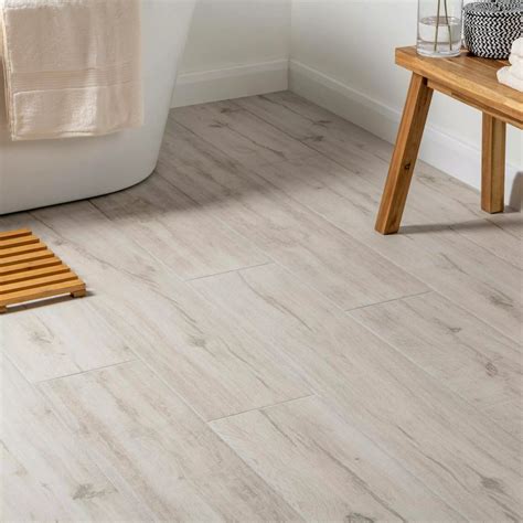 White Wood Tile Flooring