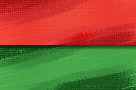 점선 빨강 및 녹색 색상 Vs 폰 저항 벡터 일러스트와 함께 배경에 대한 그런지 팝 아트 만화 프리미엄 벡터