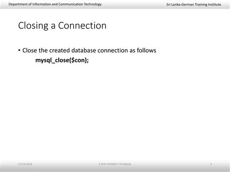 3 Php Connect To My Sql Ppt