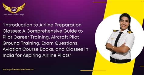 Introduction To Airline Preparation Classes A Comprehensive Guide To Pilot Career Training