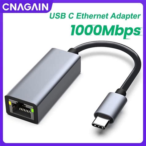 USB C To Ethernet Adapter Type C Thunderbolt To RJ Gigabit Ethernet LAN Network Adapter
