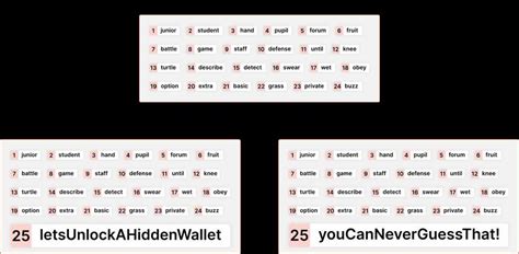 Bip39 Passphrase Implementation