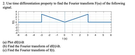 Solved 2 Use Time Differentiation Property To Find The