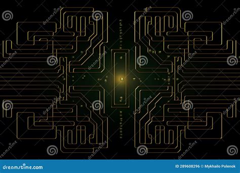 High Tech Electronic Circuit Board Background Neural Network Ai