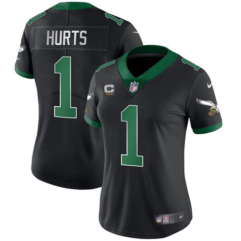 Jalen Hurts Womens Philadelphia Eagles Kelly Green Gold Black Jersey All Stitched Shoejs Us