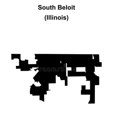 South Beloit Outline Map Stock Vector Illustration Of Template 387248757