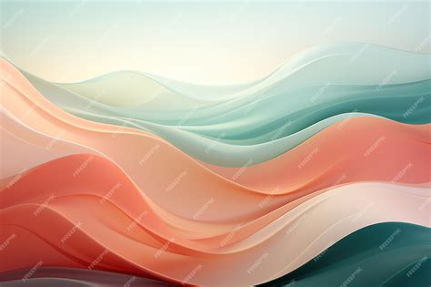 A Serene Abstract Wave Pattern In Soft Pastel Colors Creating A