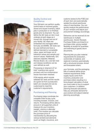 BatchMaster ERP Pharmaceuticals PDF
