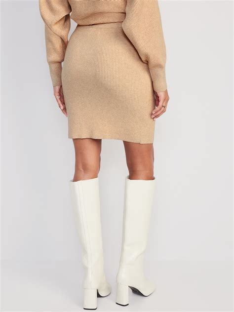 High Waisted Ribbed Mini Skirt Old Navy