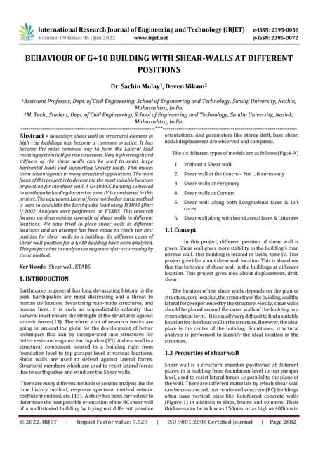 Comparative Seismic Analysis Of G 20 Rc Framed Structure Building For Maximum Drift With And