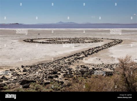 Promontory Utah The Spiral Jetty An Earthwork Sculpture Created By