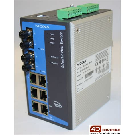 Moxa Eds 508a Mm St Managed Ethernet Switch W 2xmm St Ports