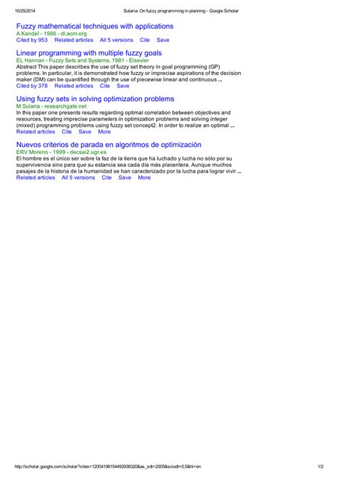 Pdf On Fuzzy Programming In Planning