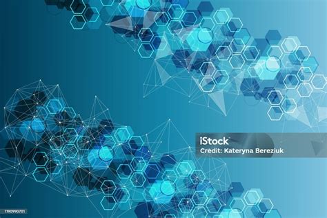 과학 네트워크 패턴 연결 선과 점 기술 육각 구조 또는 분자 연결 요소 가상현실에 대한 스톡 벡터 아트 및 기타 이미지 가상현실 가상현실 시뮬레이터 개념 Istock