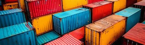 Stacked Colorful Shipping Containers Premium Ai Generated Image