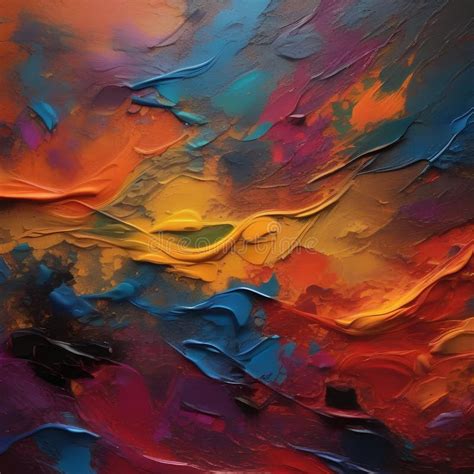Abstract Representation Of Emotions Expressed Through A Vibrant And Expressive Palette
