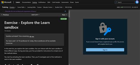 Unable To Login And Use Sandbox For Exercises Microsoft Qanda
