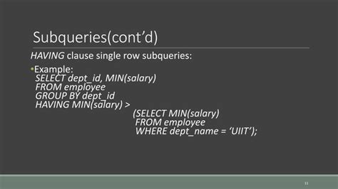Sql Subqueries Oracle Sql Fundamentals Ppt Free Download