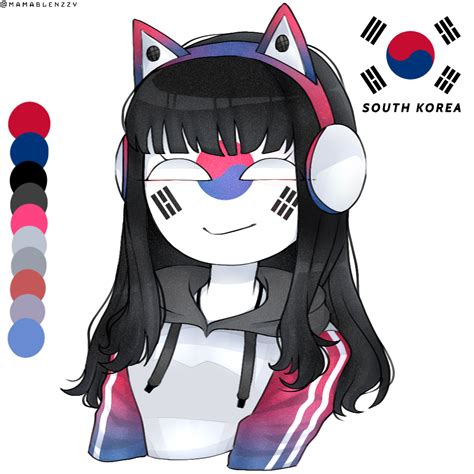 South Korea Female Countryhumans Ibispaint