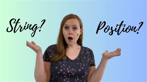 How Do You Know What String To Play On And What Position To Play In YouTube