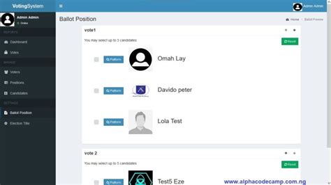 Advanced Online Voting System In PHP Get Downloadable Web Project Source Code For FREE
