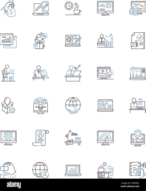 Collaboration And Teamwork Line Icons Collection Synergy Cohesion