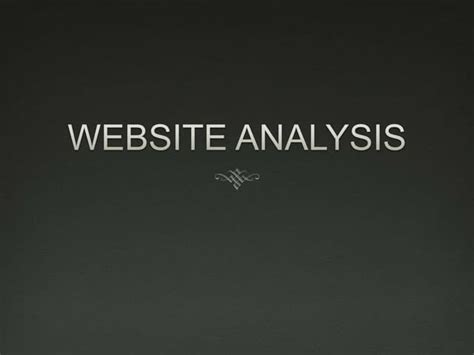 Web Analysis Pptx