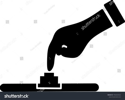 Finger Gesture Vector Pressing A Button For Your Royalty Free Stock Vector 1992633422