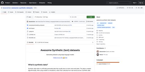 awesome synthetic datasets 人工智能合成数据集大全 懂ai