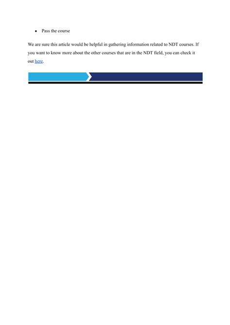 Non Destructive Testing Ndt Training Courses One Stop Ndt Pdf