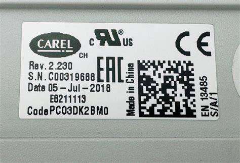 2018 Daikin Carel Microtech Ii Unit Controller Plc Pco3dk2bm0 Rev 2230