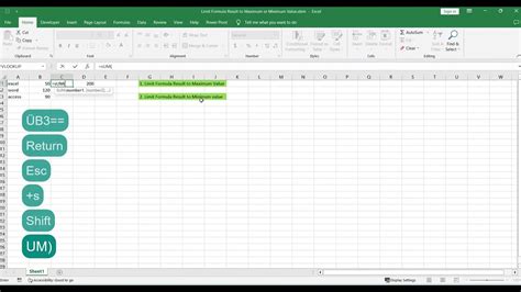 How To Limit Formula Result To Maximum Or Minimum Value In Excel Youtube